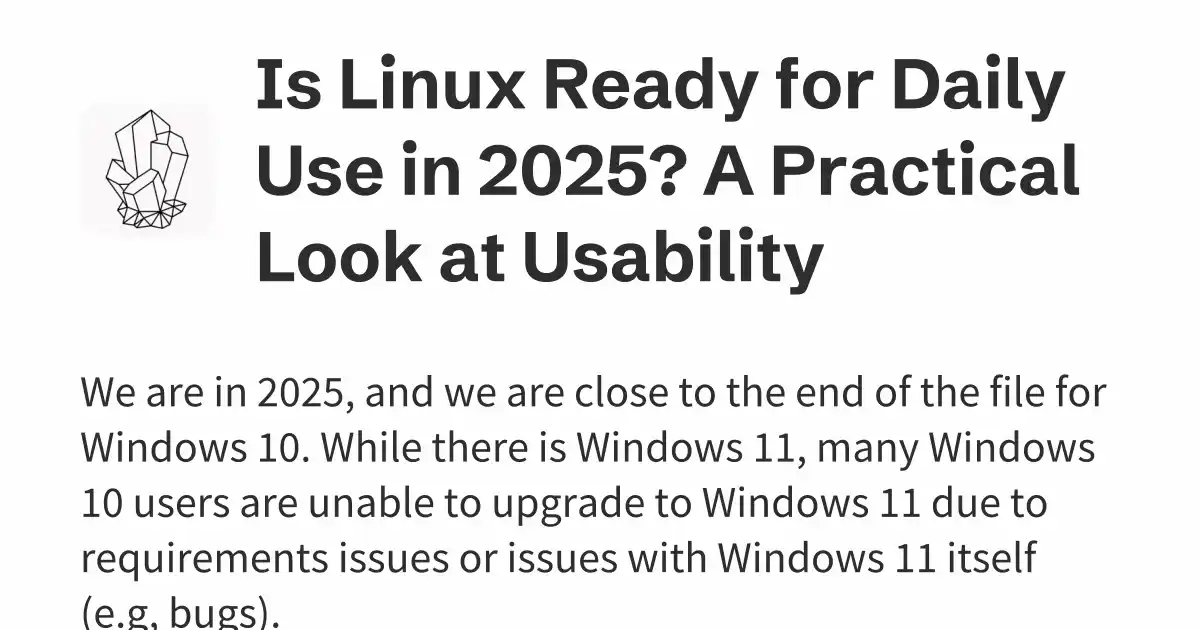 Is Linux Ready for Daily Use in 2025? A Practical Look at Usability